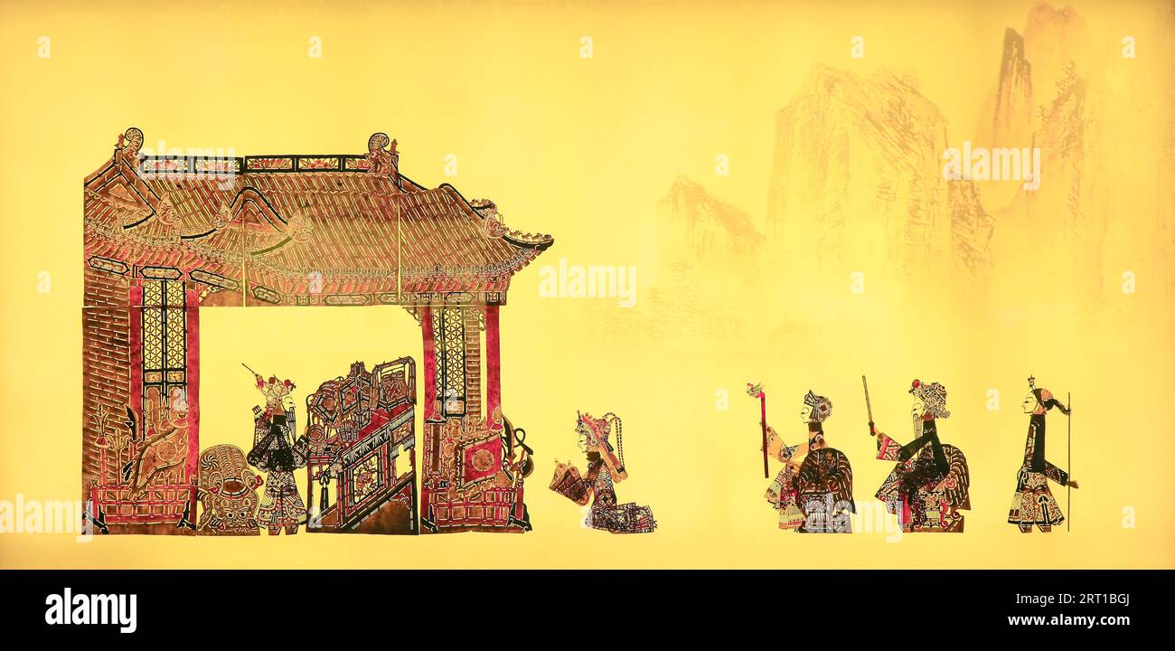 Chinese shadow puppets prop Stock Photo - Alamy