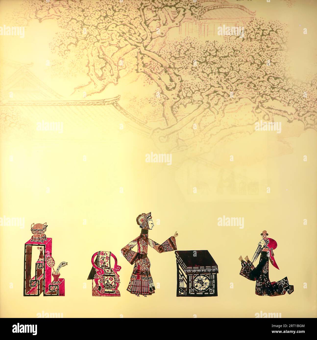 Chinese shadow puppets prop Stock Photo - Alamy