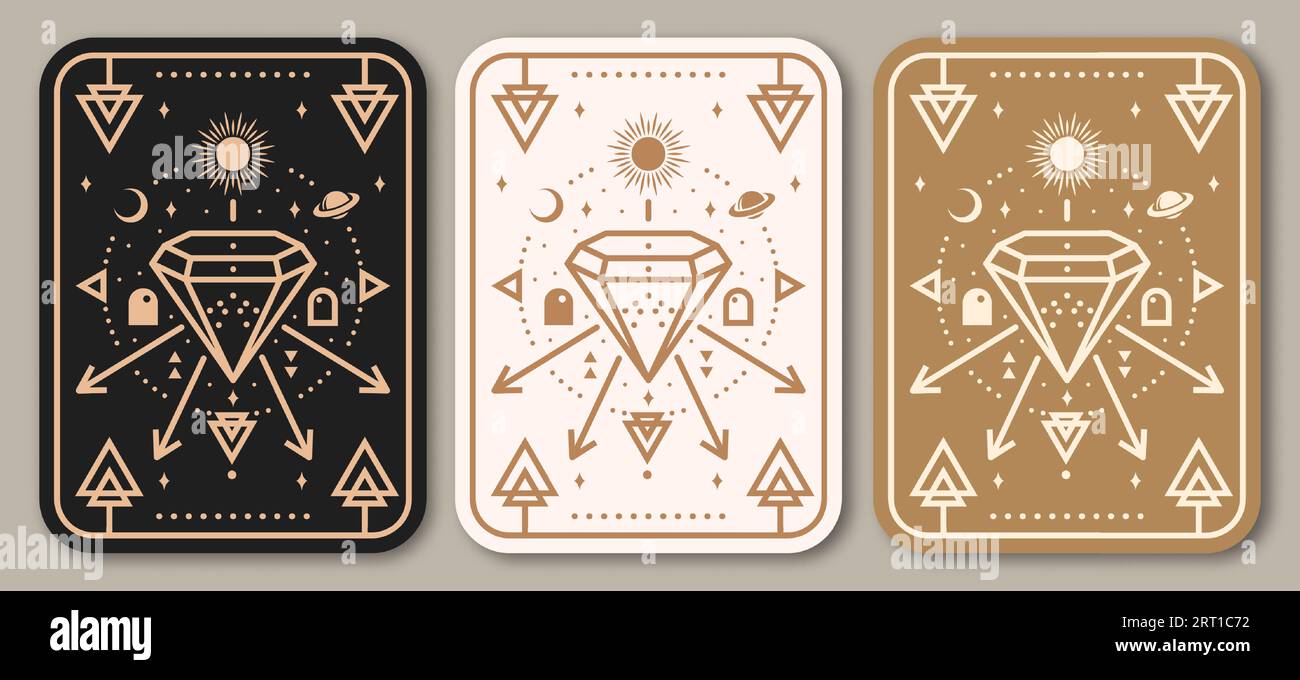 Esoteric symbols. Vector illustration. Thin line geometric badge ...