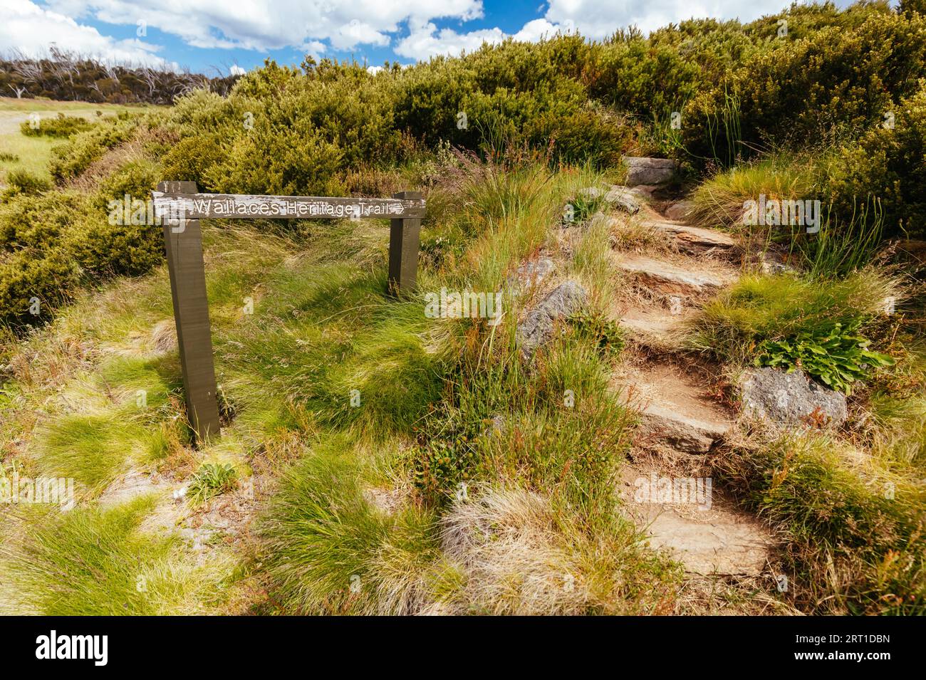 Landscape scenery on Wallaces Heritage Trail on a hot summer's day near ...