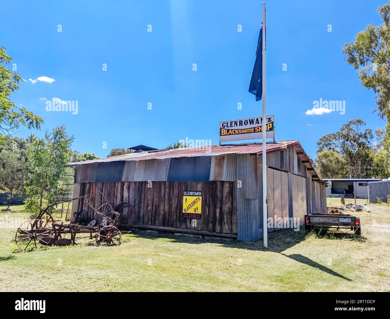GLENROWAN, AUSTRALIA- DECEMBER 27 2021: The historic town of Glenrowan ...