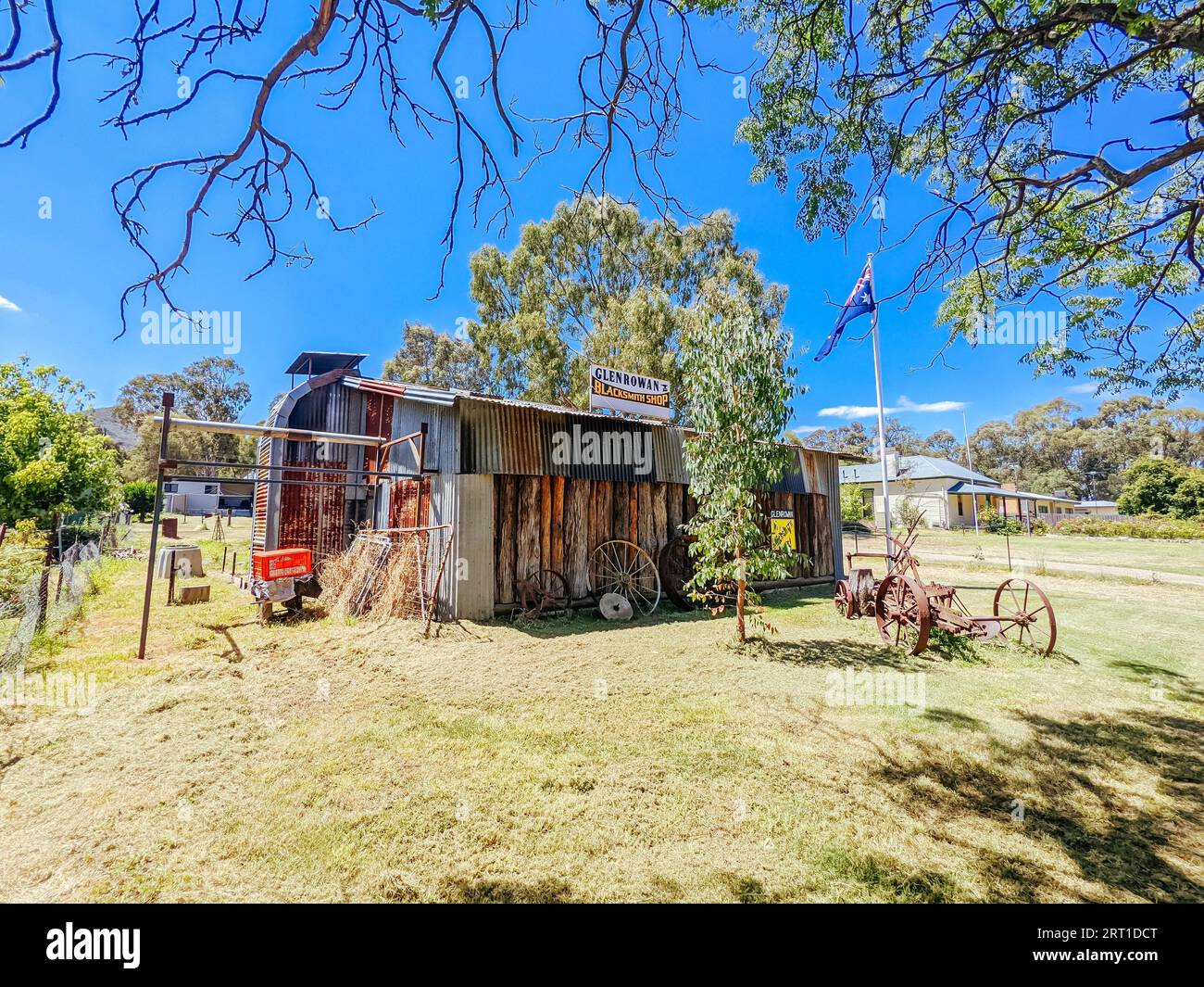 GLENROWAN, AUSTRALIA- DECEMBER 27 2021: The historic town of Glenrowan ...