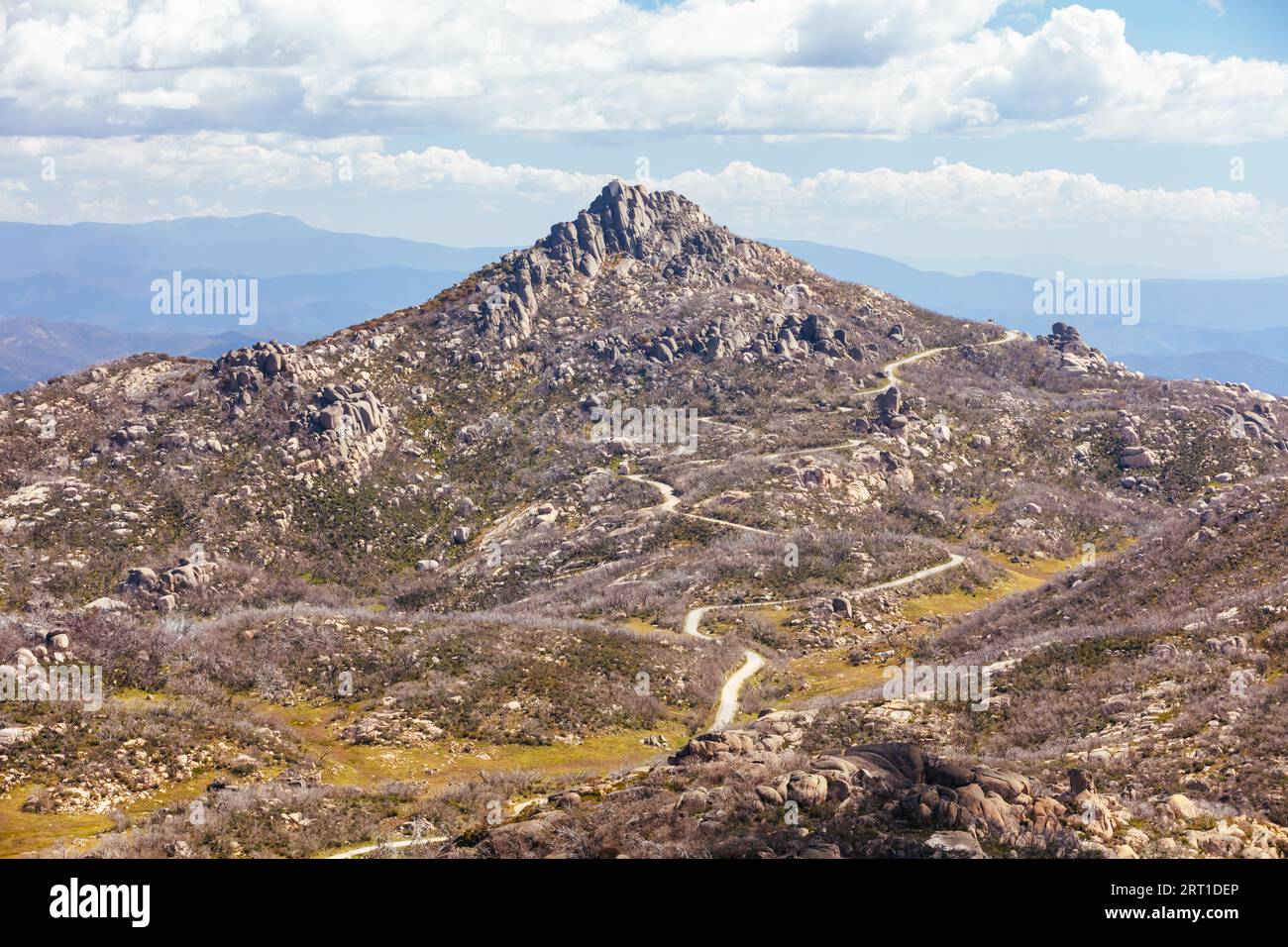 View of The Horn formation near The Hump at Mt Buffalo on a summer's ...