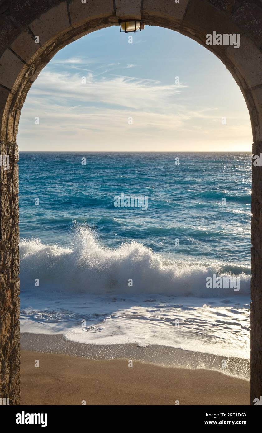 Mediterranean sea through rock arch hi-res stock photography and images ...