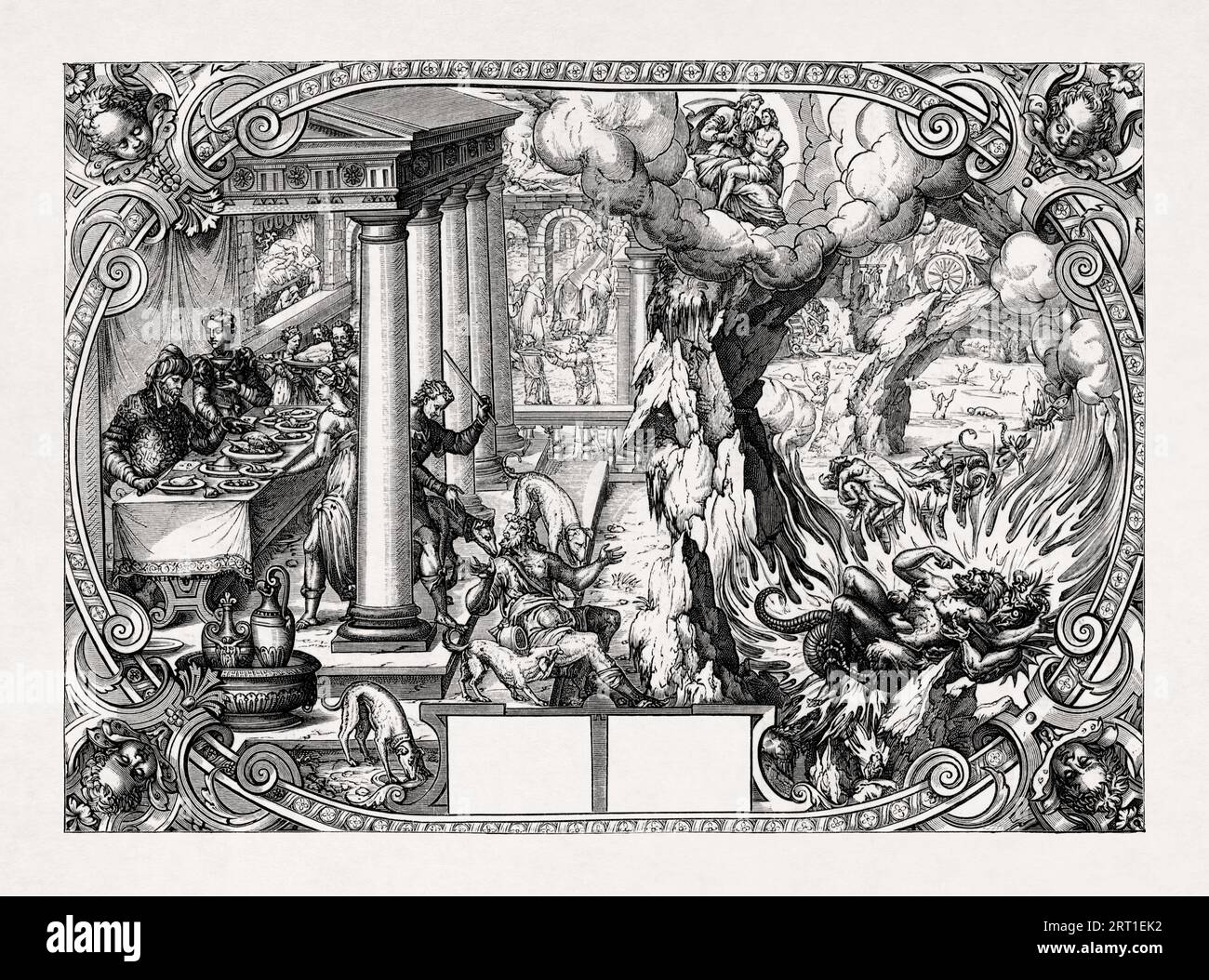 The Bad Rich is a 16th century engraving by Jean Cousin Stock Photo - Alamy