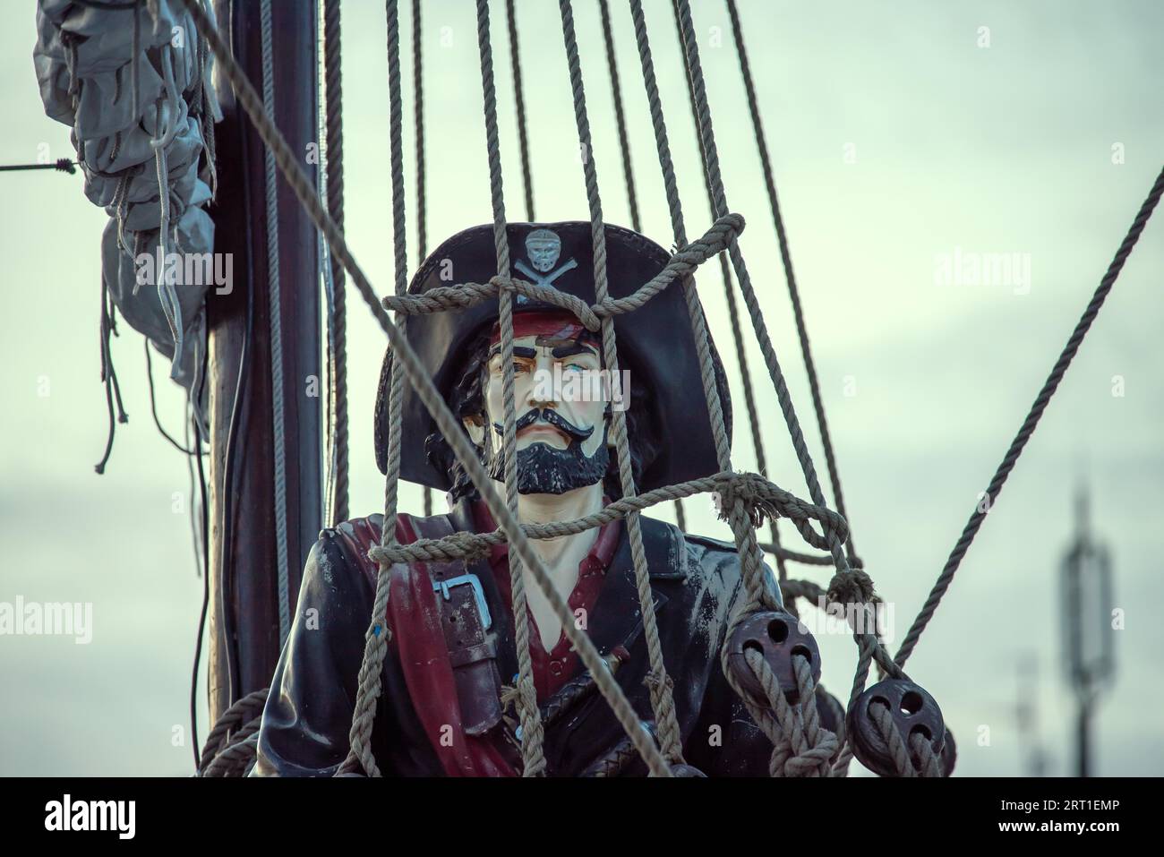Pirate at the railing Stock Photo - Alamy