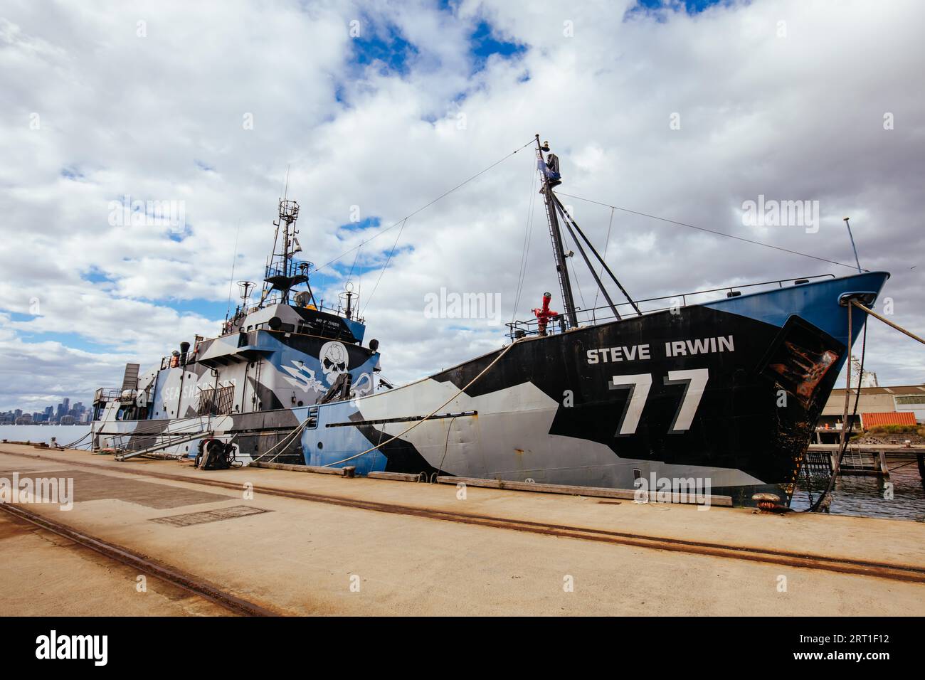 Melbourne, Australia, 8 May 2021: Sea Shepherd's Steve Irwin boat ...