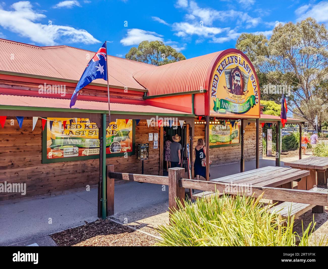 GLENROWAN, AUSTRALIA- DECEMBER 27 2021: The historic town of Glenrowan ...
