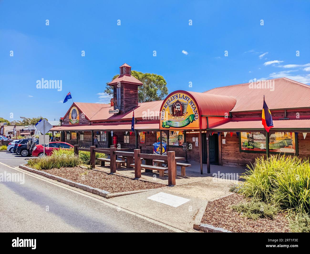 GLENROWAN, AUSTRALIA- DECEMBER 27 2021: The historic town of Glenrowan ...