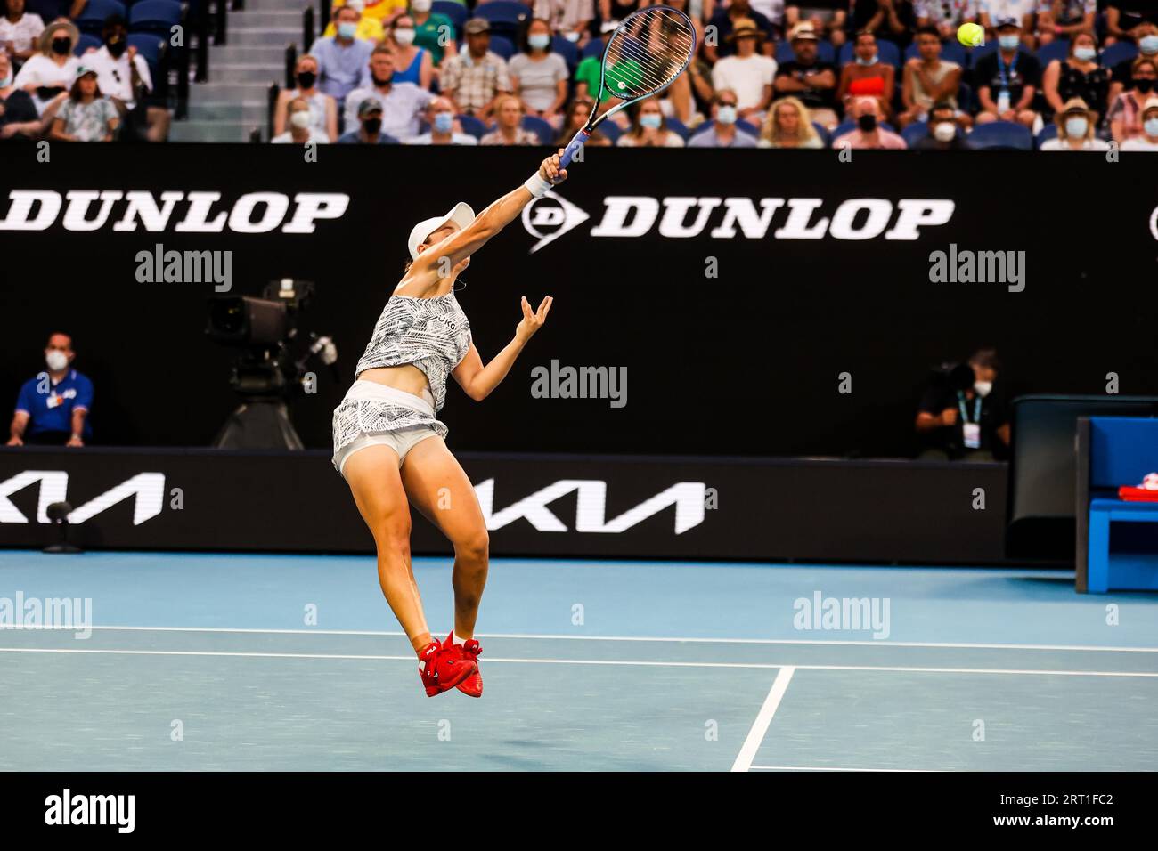 MELBOURNE, AUSTRALIA, JANUARY 23: Ashleigh Barty of Australia on her ...