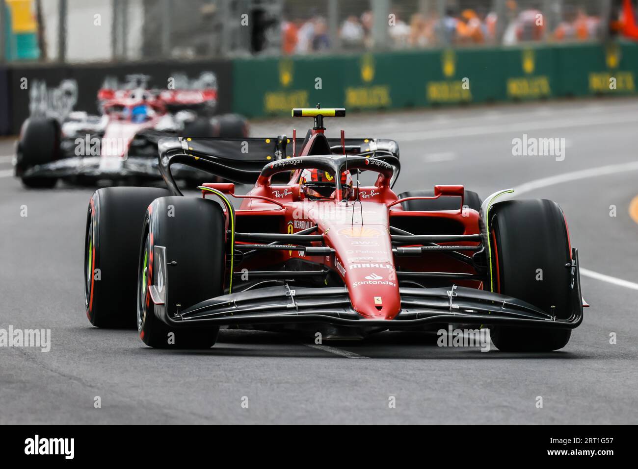 MELBOURNE, AUSTRALIA, APRIL 9: Carlos Sainz of Spain drives the number ...