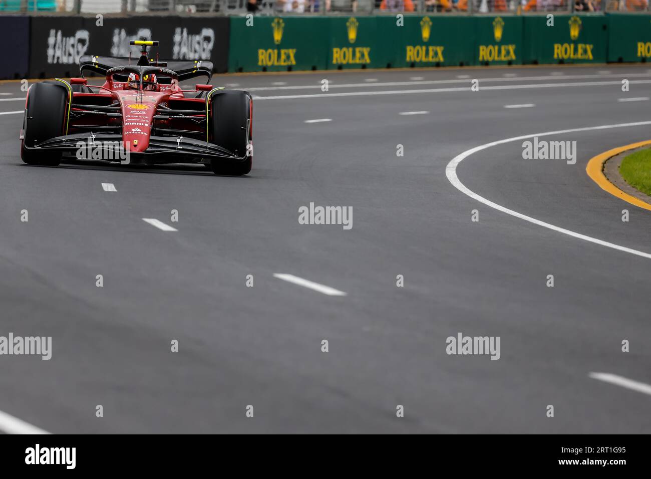 MELBOURNE, AUSTRALIA, APRIL 9: Carlos Sainz of Spain drives the number ...