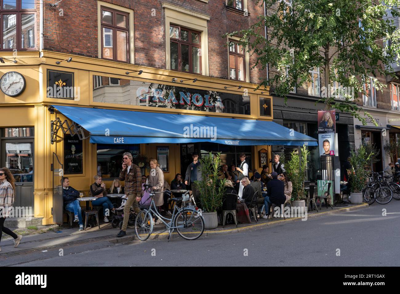 October 16, 2022, Copenhagen, Denmark: People sitting in a cafe on ...