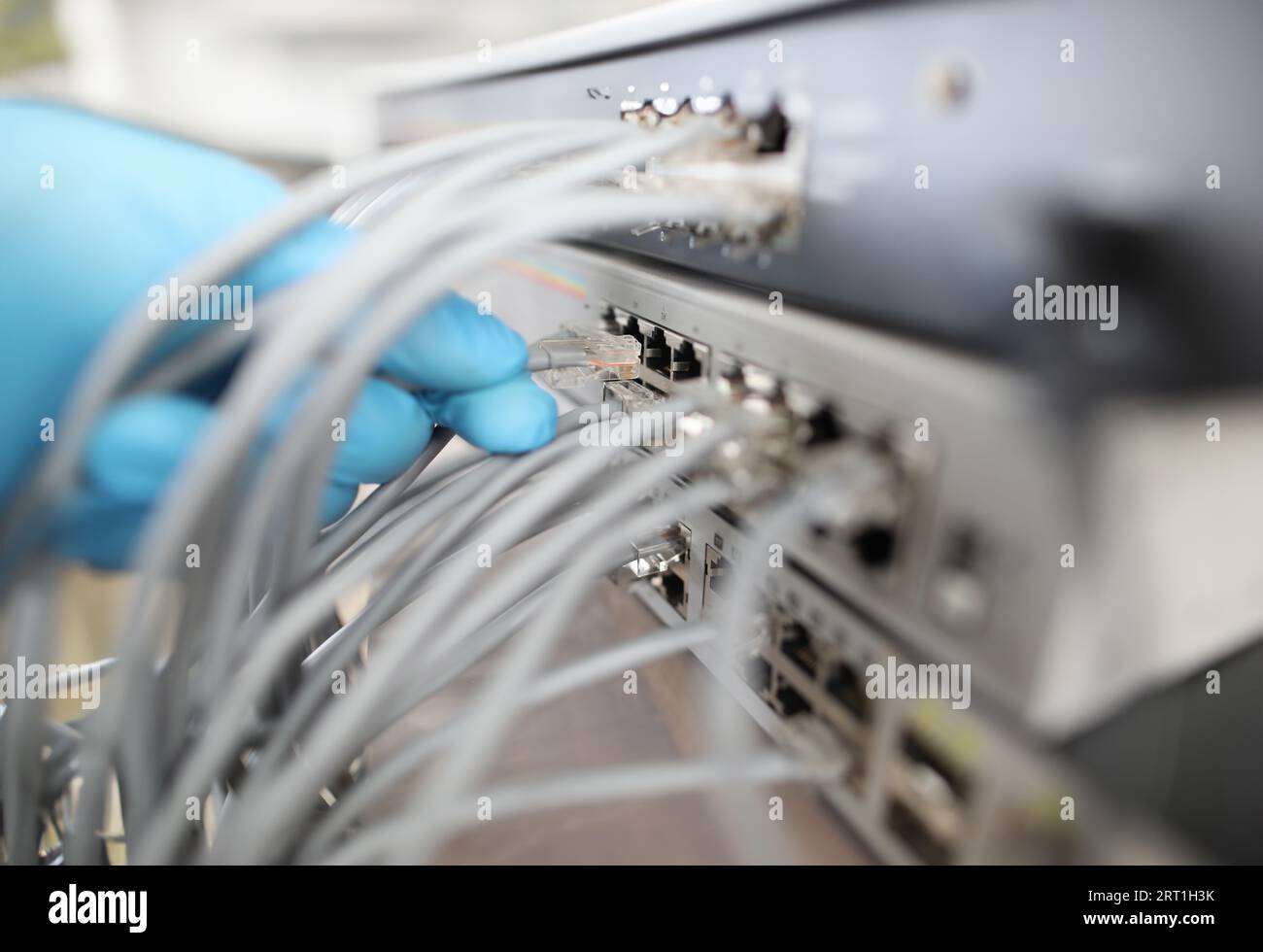 Wi-fi communication master Stock Photo - Alamy