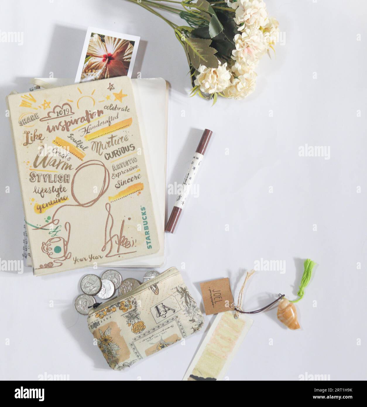 Aesthetic Items in a bag Stock Photo - Alamy