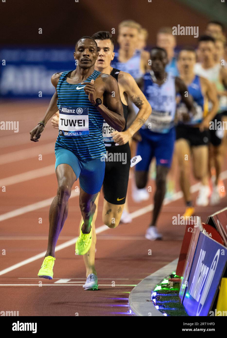 Cornelius Tuwei of Kenya competing in the Allianz Memorial Van Damme at ...