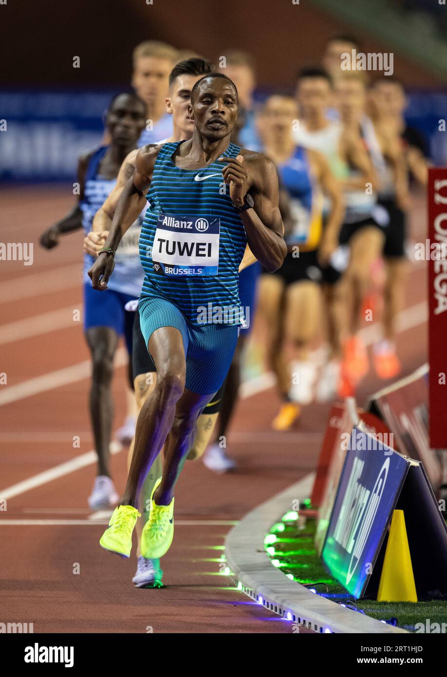 Cornelius Tuwei of Kenya competing in the Allianz Memorial Van Damme at ...