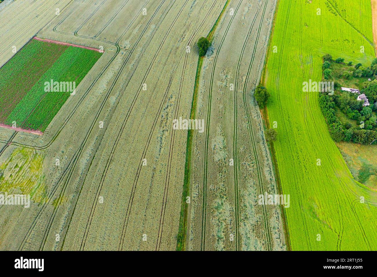 Aerial view mountains fields in hi-res stock photography and images - Alamy