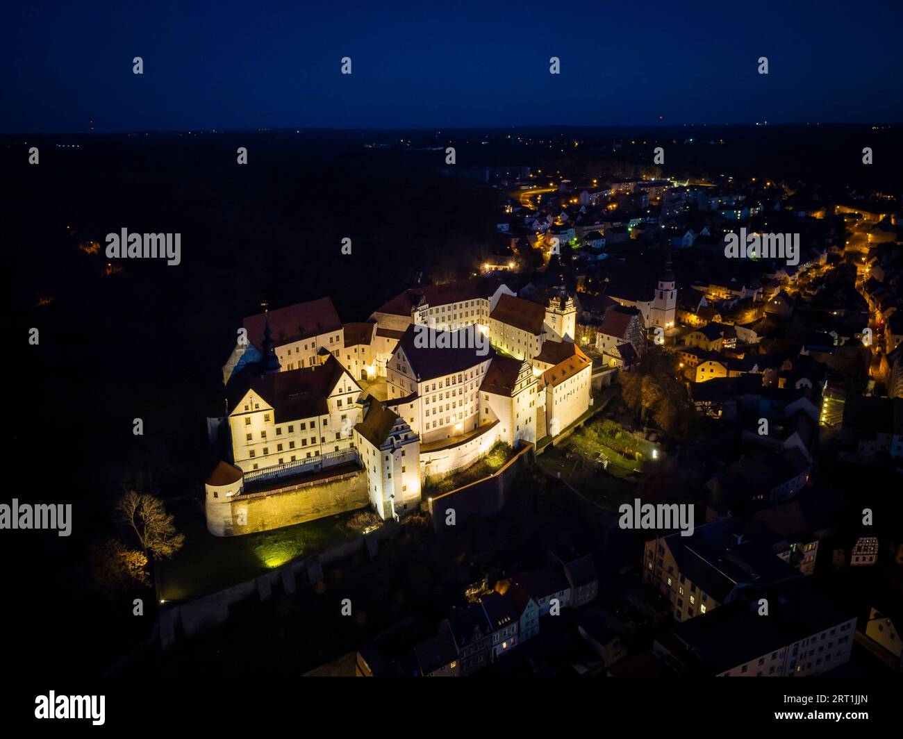 Colditz Castle by night Stock Photo - Alamy