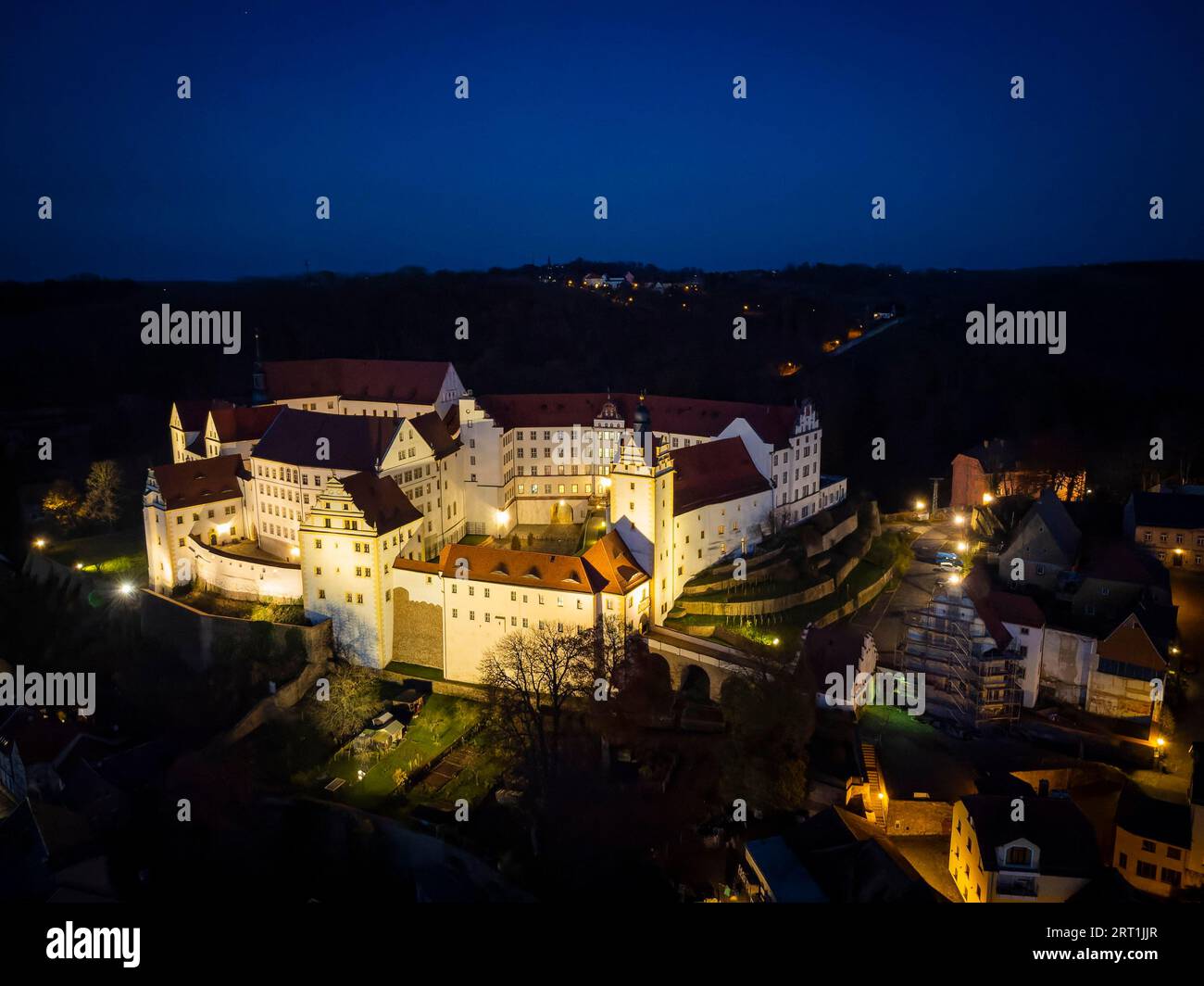 Colditz Castle by night Stock Photo - Alamy