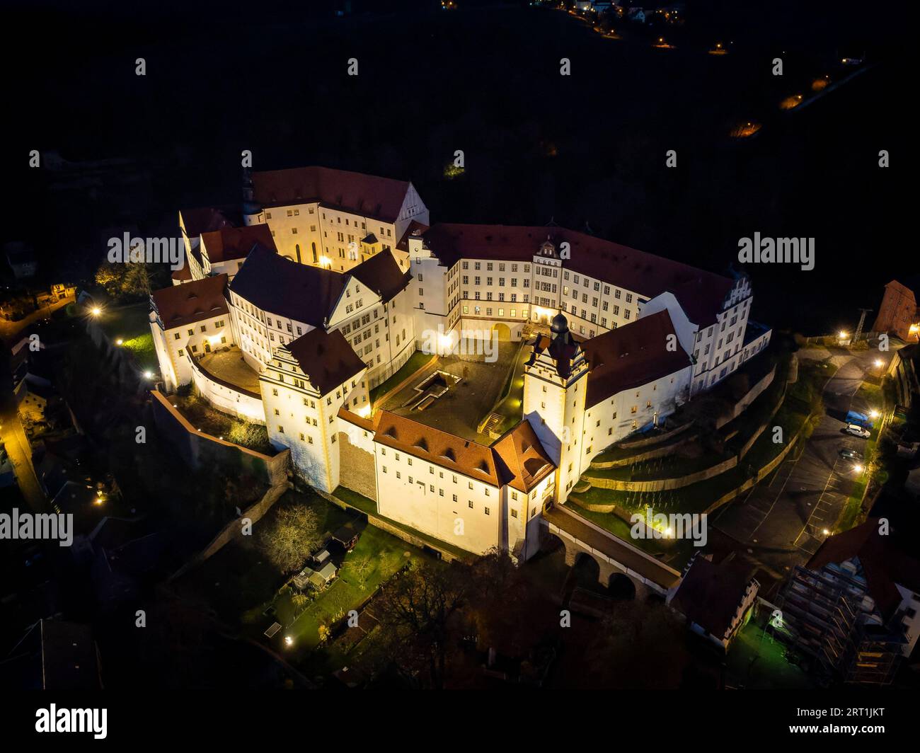 Colditz Castle by night Stock Photo - Alamy