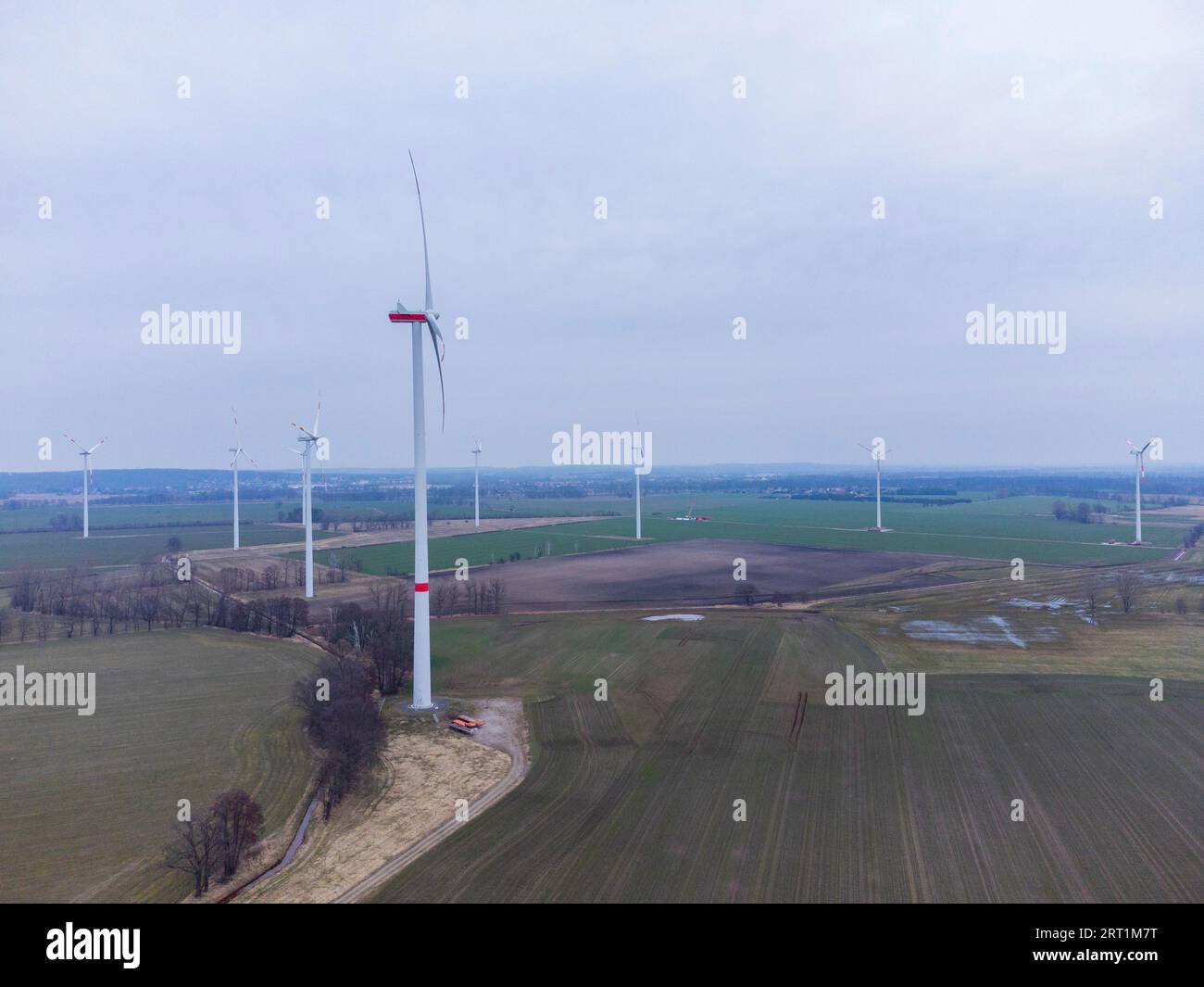 Wind turbine aerial blade hi-res stock photography and images - Alamy