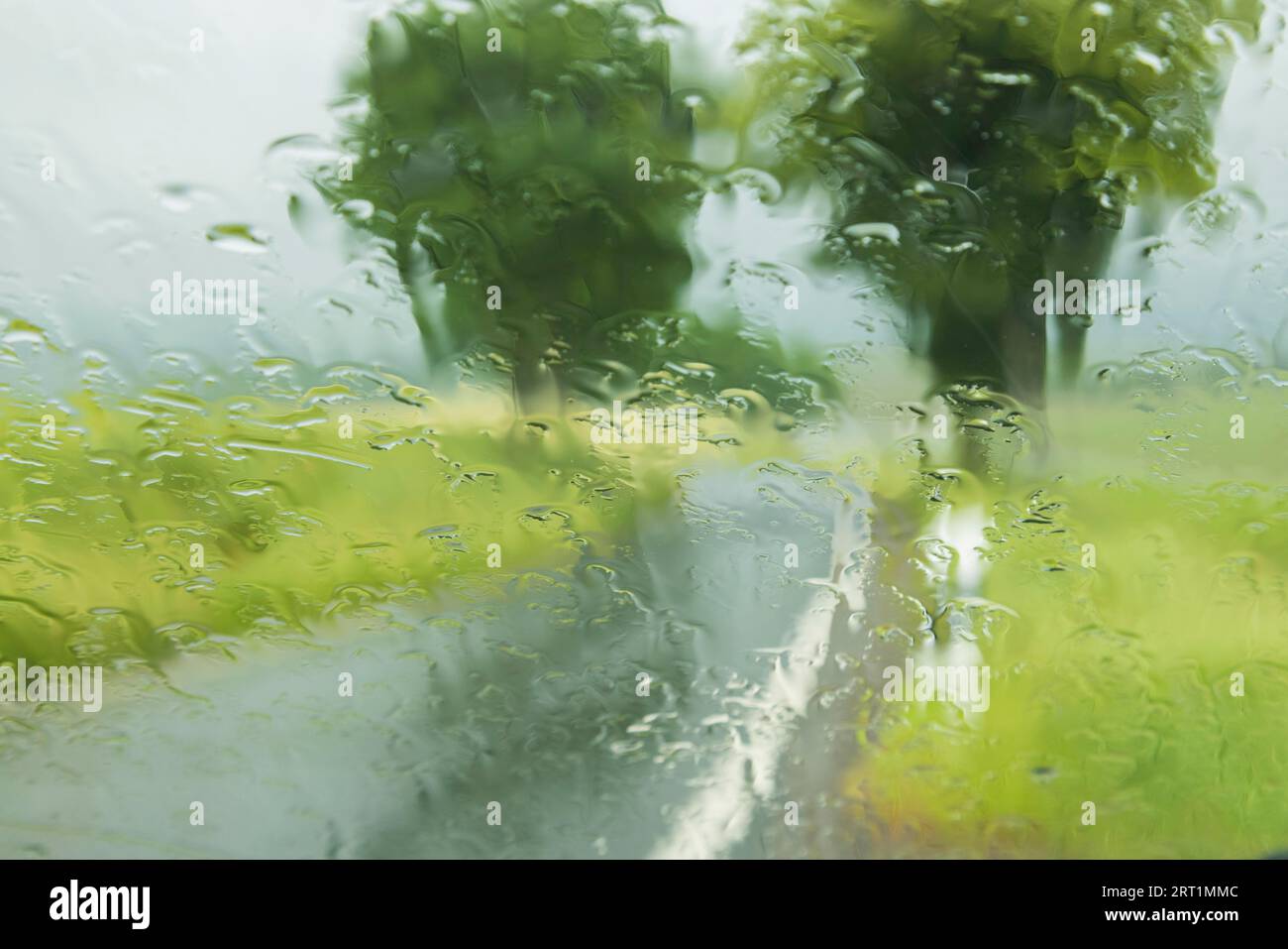 Rain seen through a pane Stock Photo - Alamy