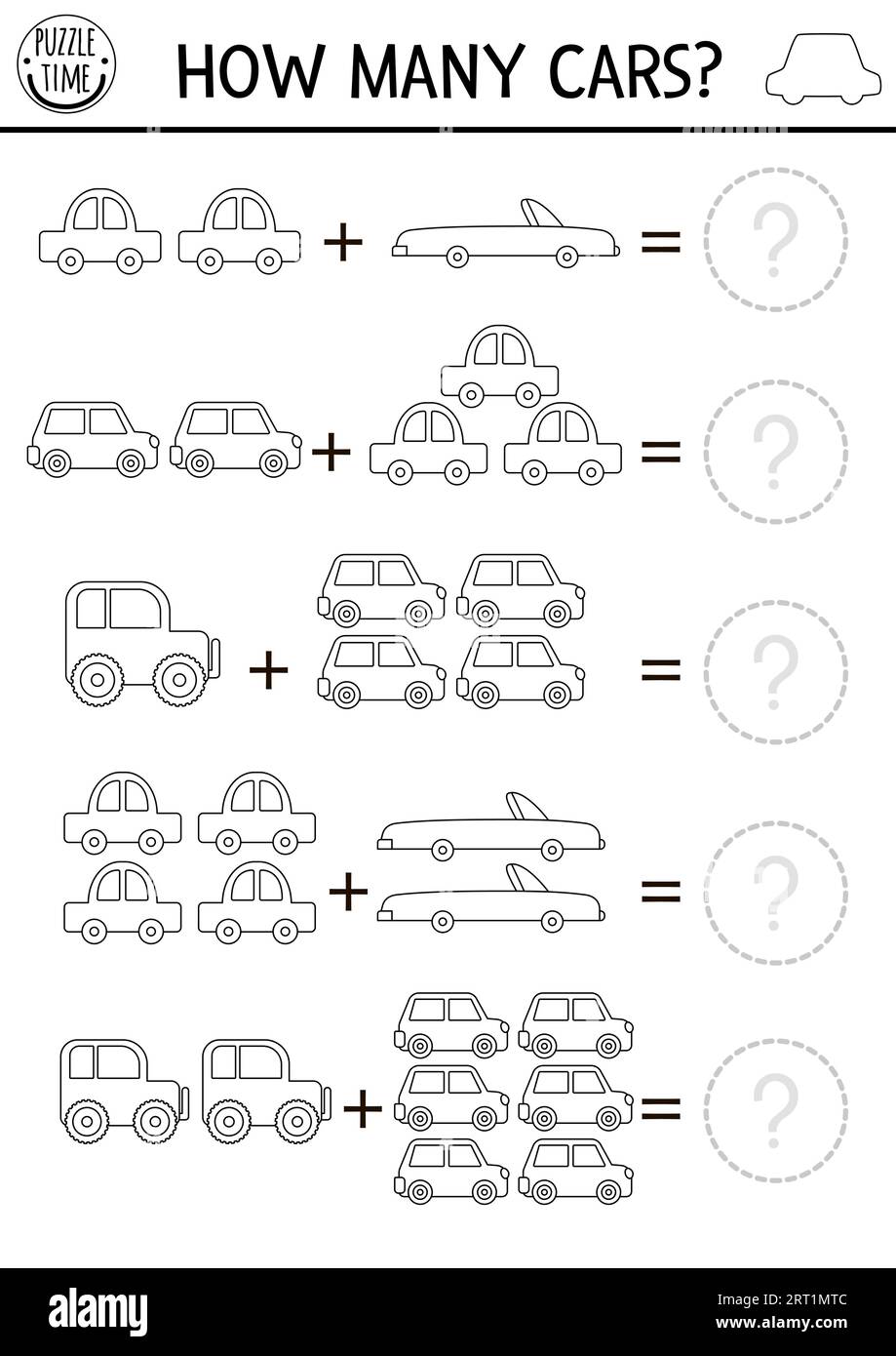 Transportation Counting Worksheets