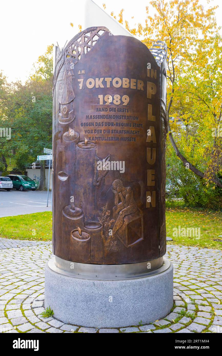 Peaceful Revolution Monument in Plauen Stock Photo - Alamy