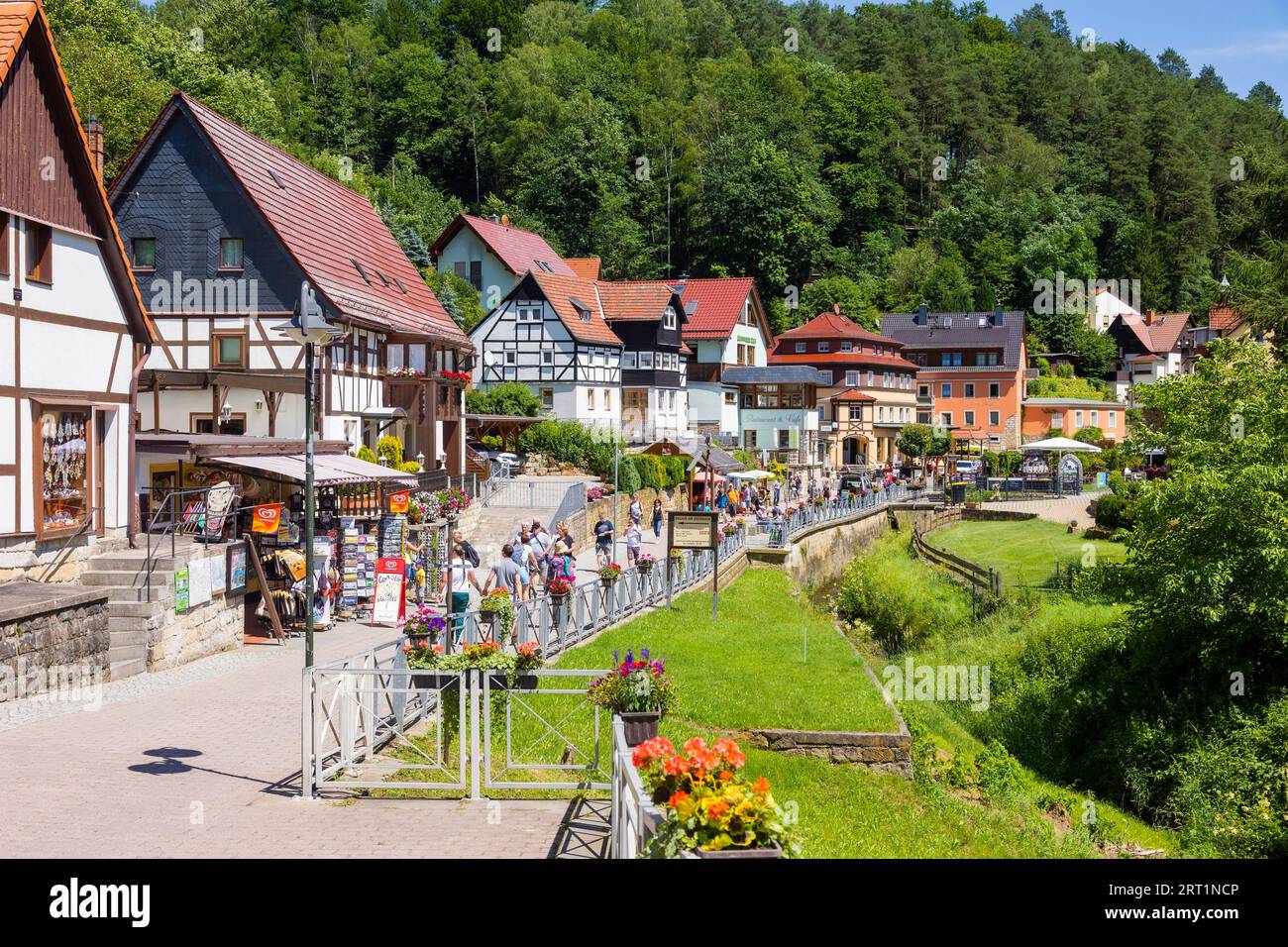 Tourism slowly gets going again in the spa town of Rathen Stock Photo ...