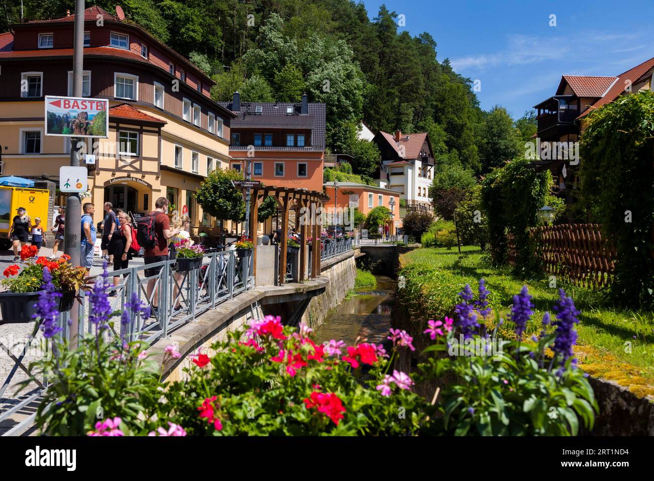 Tourism slowly gets going again in the spa town of Rathen Stock Photo ...