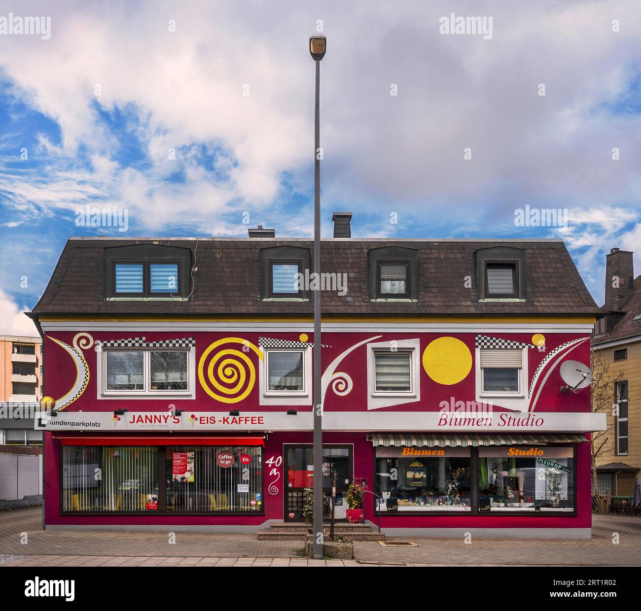 The colourful house Stock Photo - Alamy
