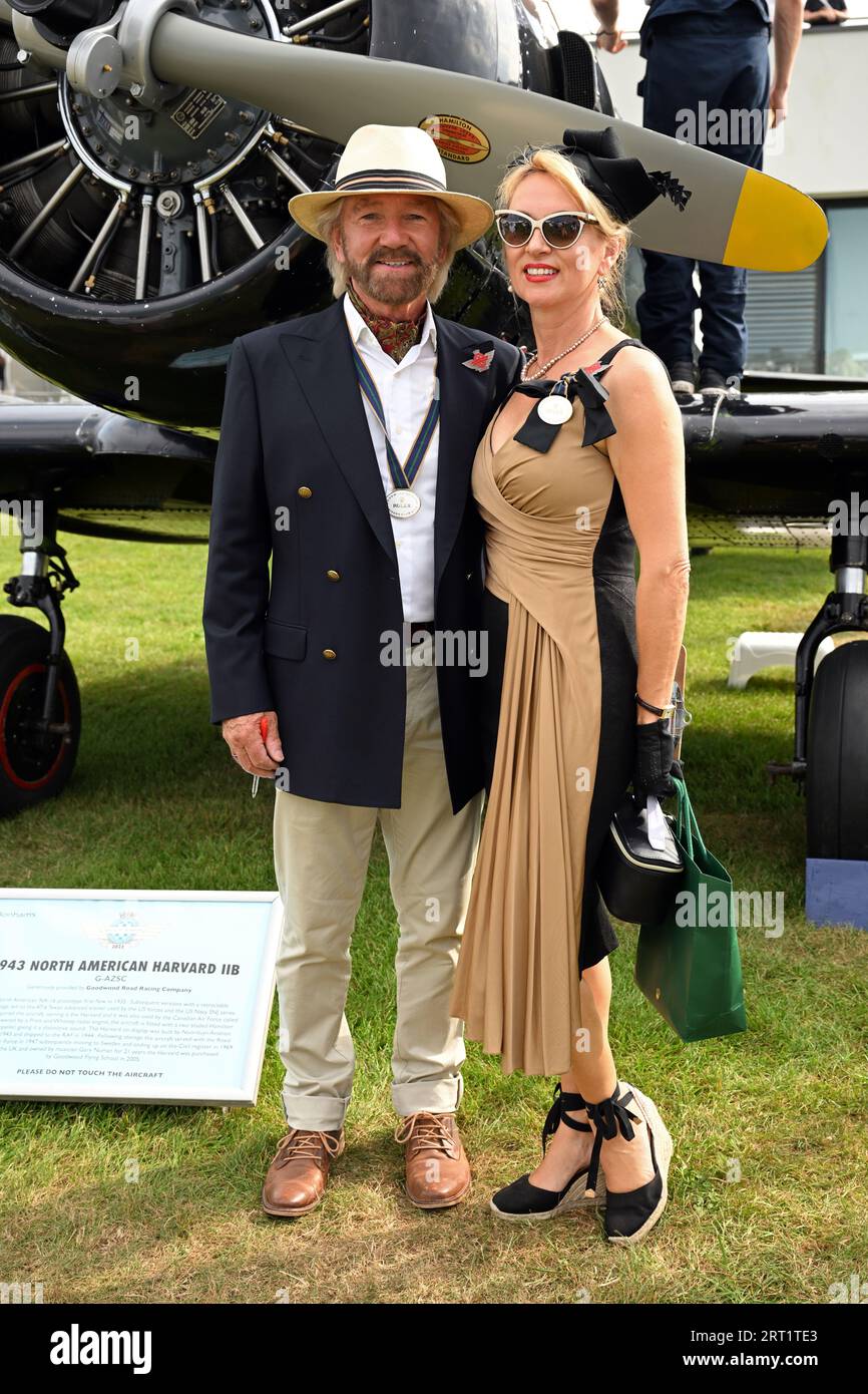 Noel Edmonds poses with wife Liz Davies as he judges The Freddie March ...