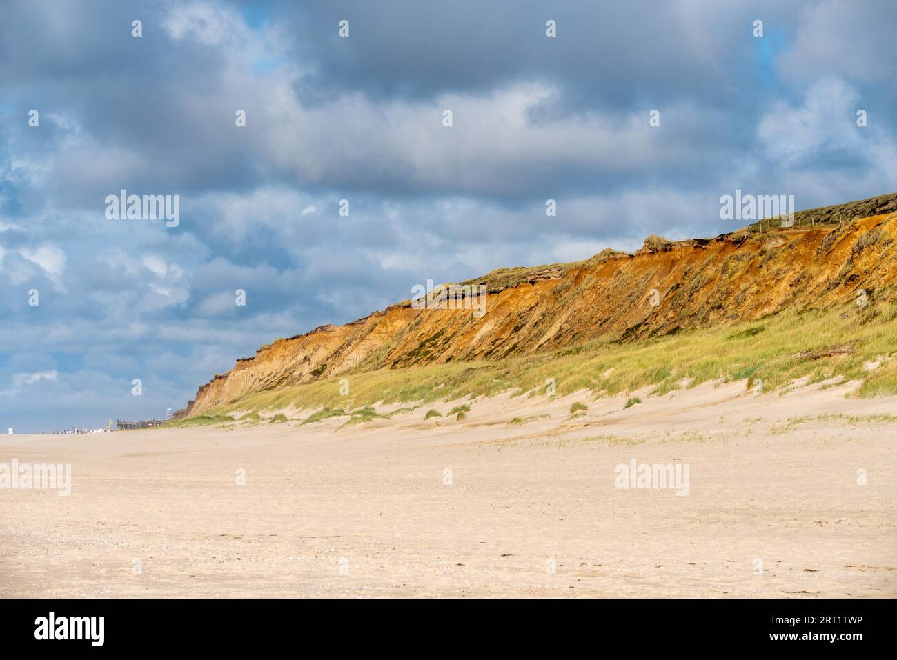 Coastal erosion at the red cliff of Kampen Stock Photo - Alamy