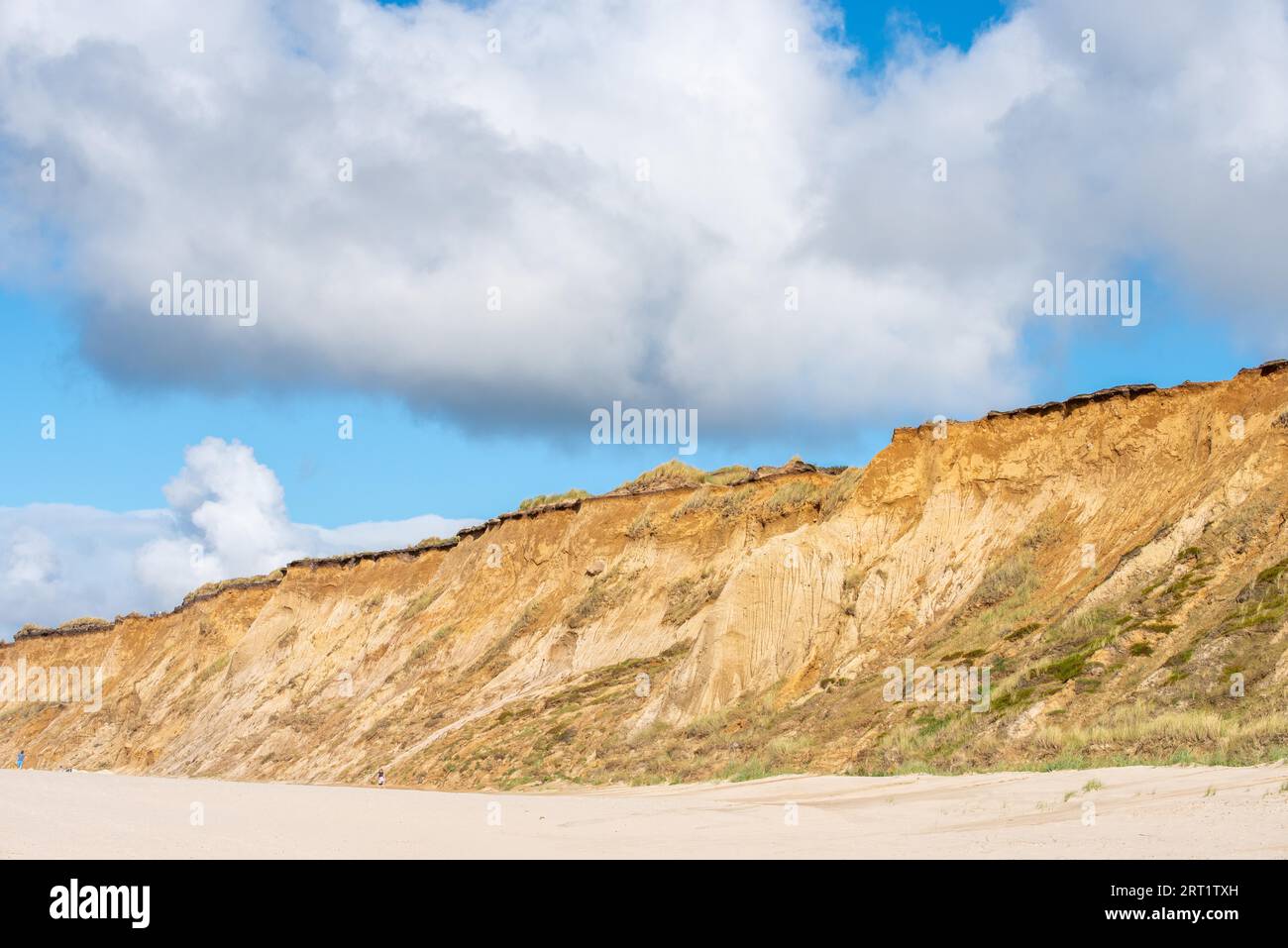 Coastal erosion at the red cliff of Kampen Stock Photo - Alamy