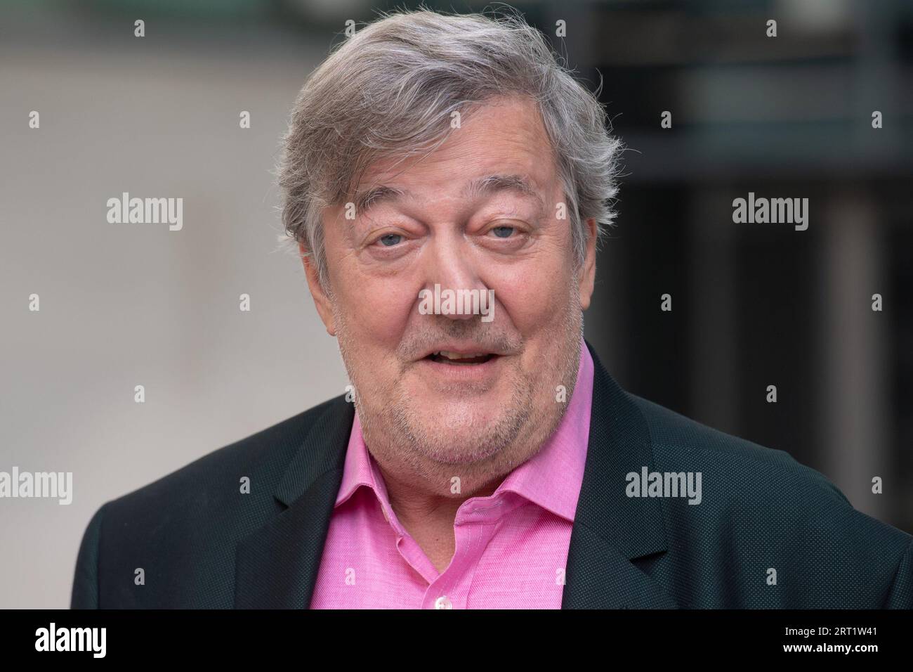 London, UK. 10 Sep 2023. Actor Stephen Fry departs BBC Broadcasting ...