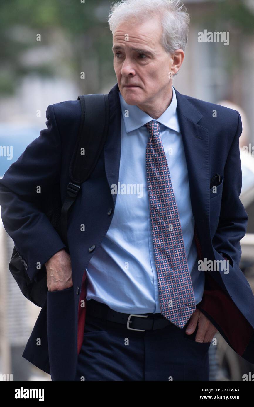 London, UK. 10 Sep 2023. Chief prisons inspector Charlie Taylor departs ...