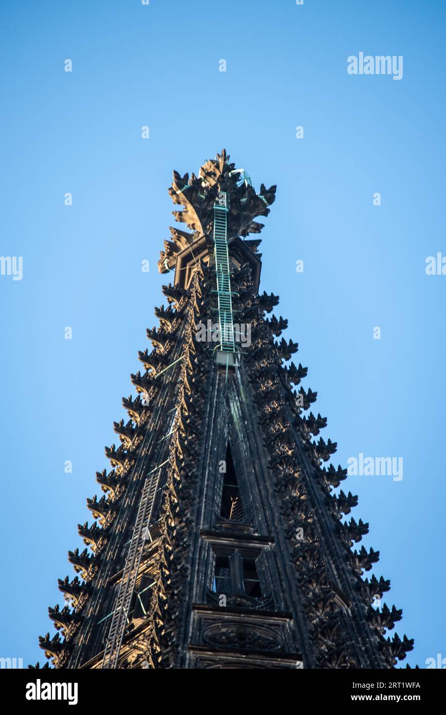 Climbing ladder at the Cologne Cathedral Tower Stock Photo - Alamy