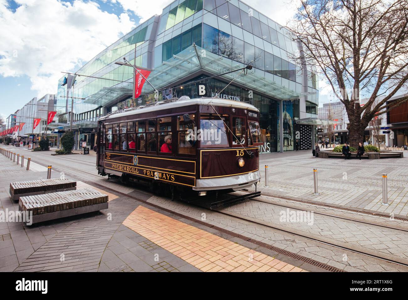 Christchurch, New Zealand, Sept 17 2019: Christchurch's famous tram ...