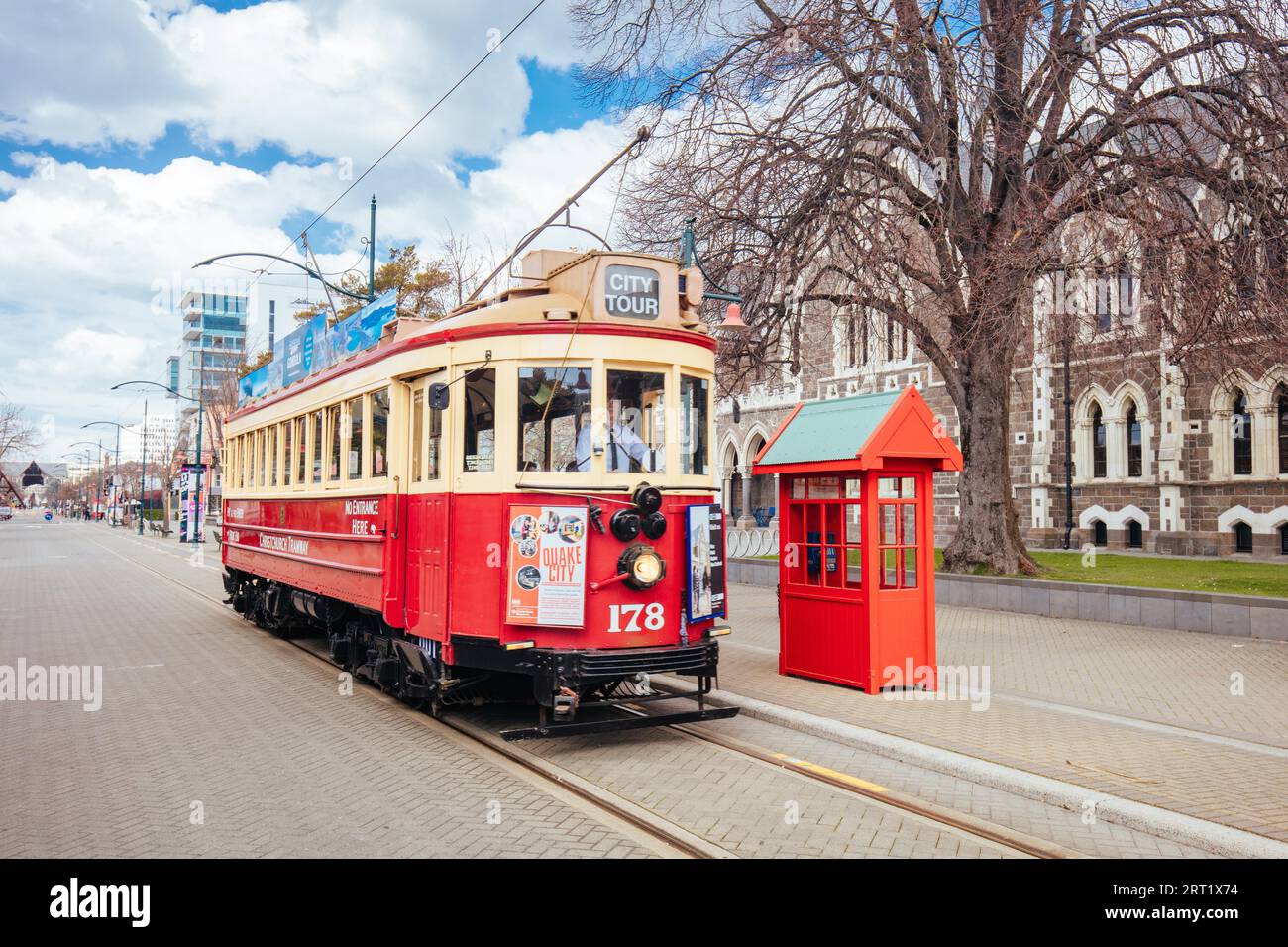 Christchurch, New Zealand, Sept 17 2019: Christchurch's famous tram ...