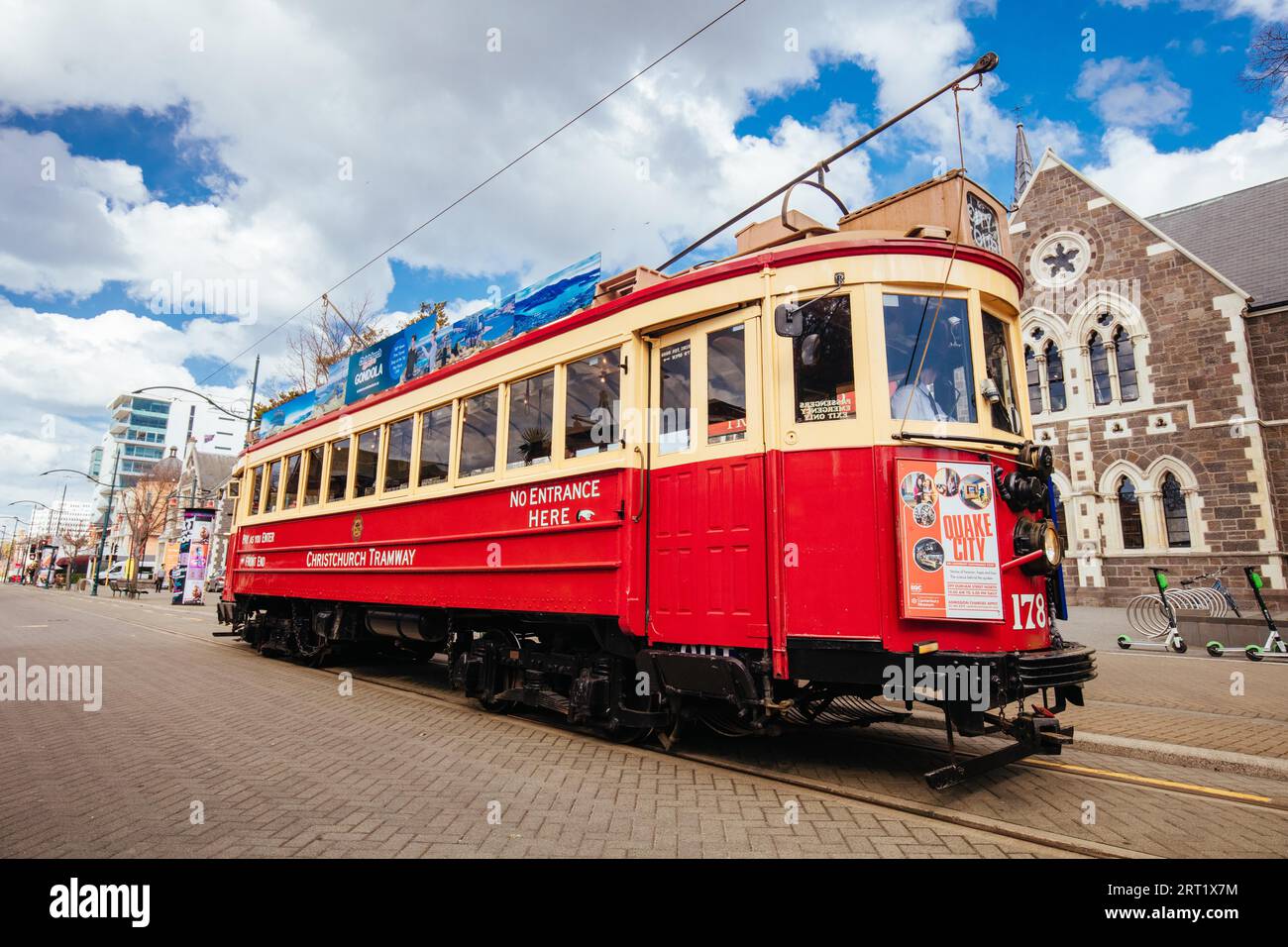 Christchurch, New Zealand, Sept 17 2019: Christchurch's famous tram ...