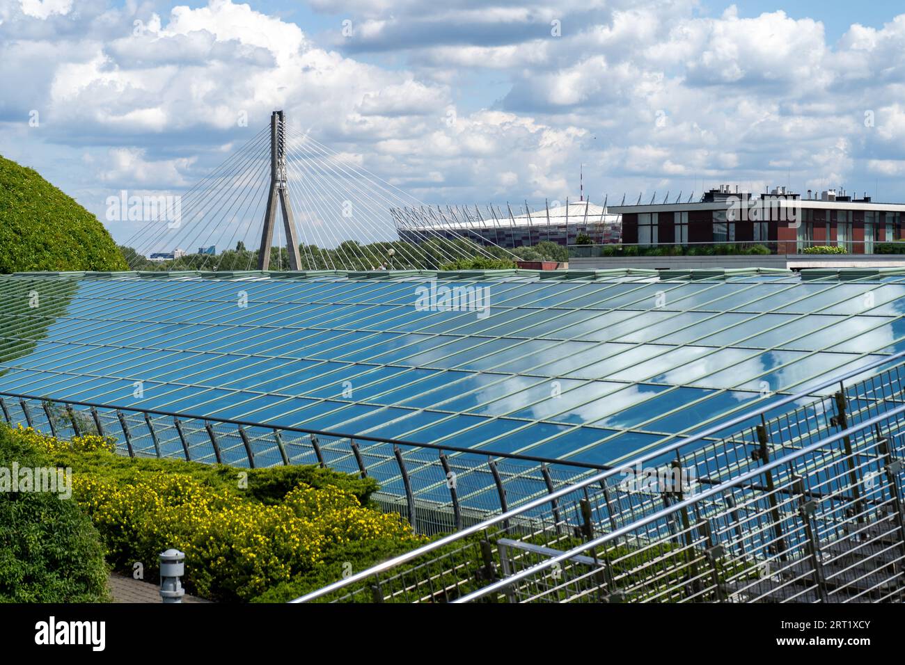 Glass roof. Library of Warsaw University. Polish modern architecture ...