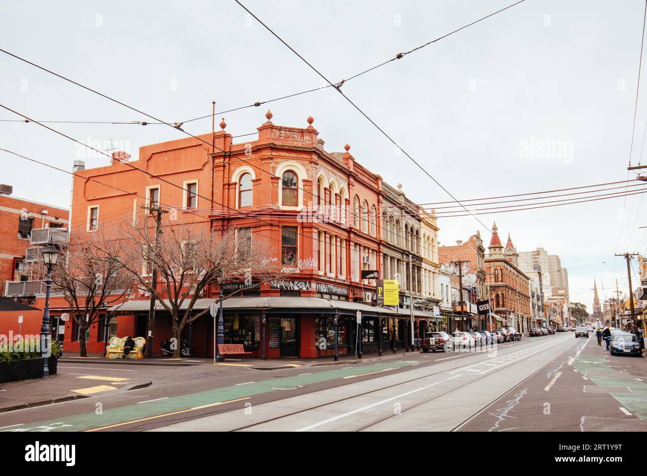 Melbourne, Australia, June 13, 2020: The famous and popular shopping ...
