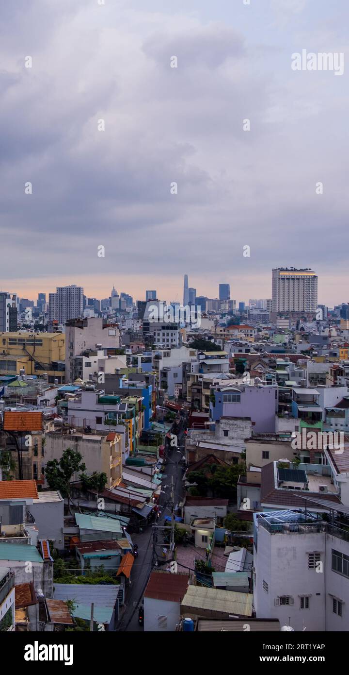 Aerial panoramic view of the city of Saigon (Ho Chi Minh City), Vietnam ...