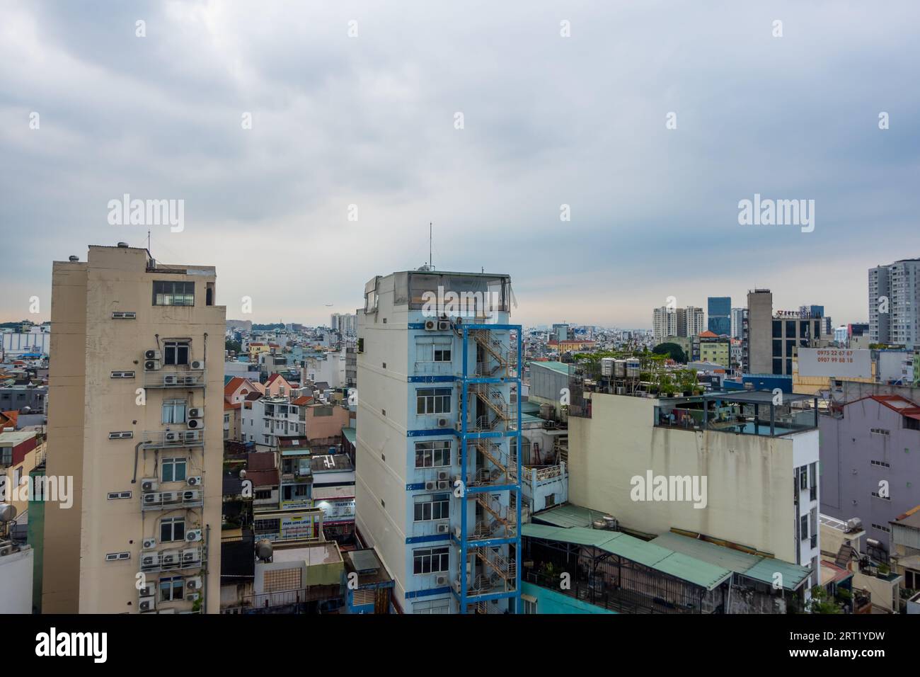 Aerial panoramic view of the city of Saigon (Ho Chi Minh City), Vietnam ...