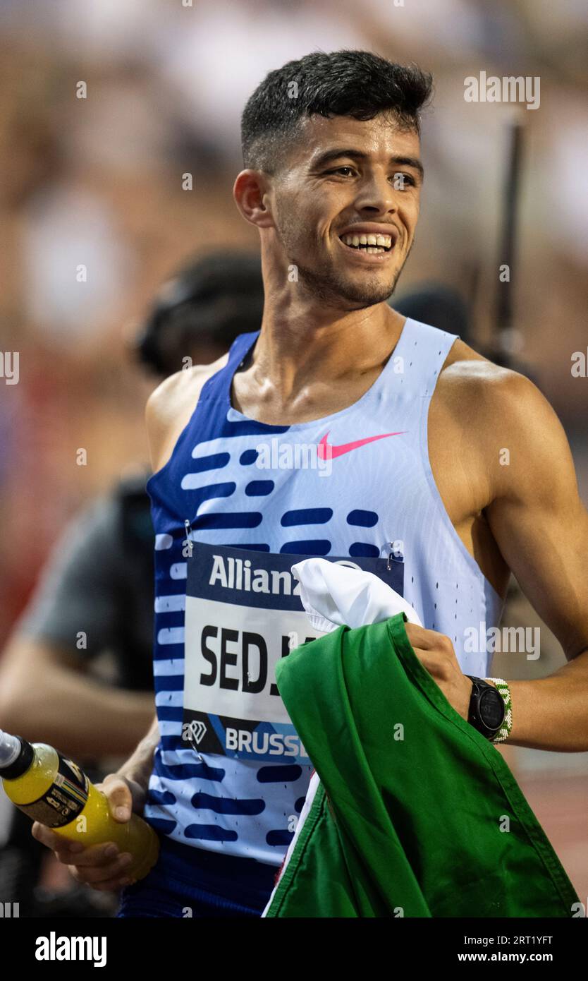Djamel Sedjati of Algeria competing in the men’s 800m at the Allianz ...