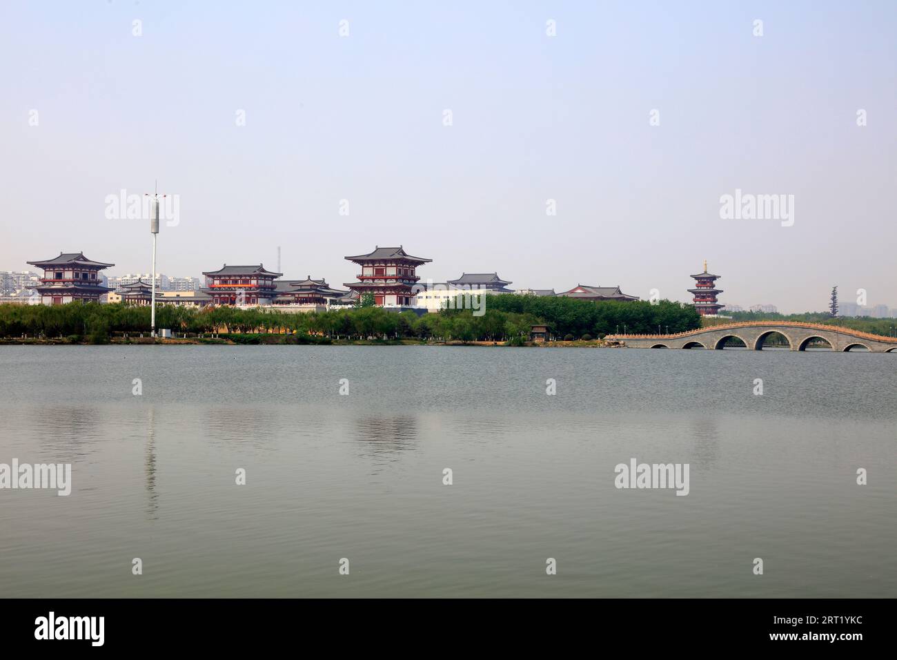 temples and stone arch bridges Stock Photo - Alamy