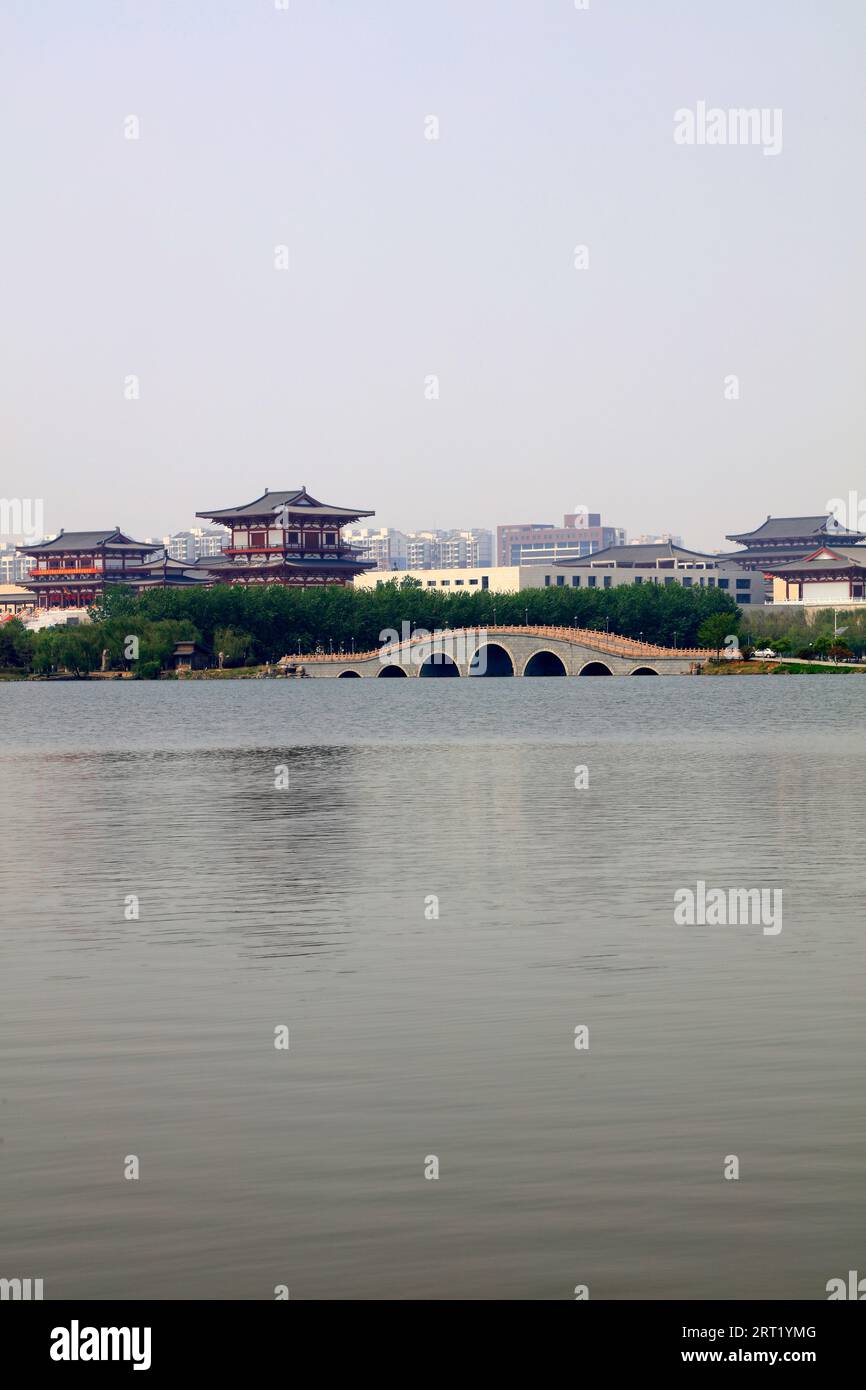 temples and stone arch bridges Stock Photo - Alamy