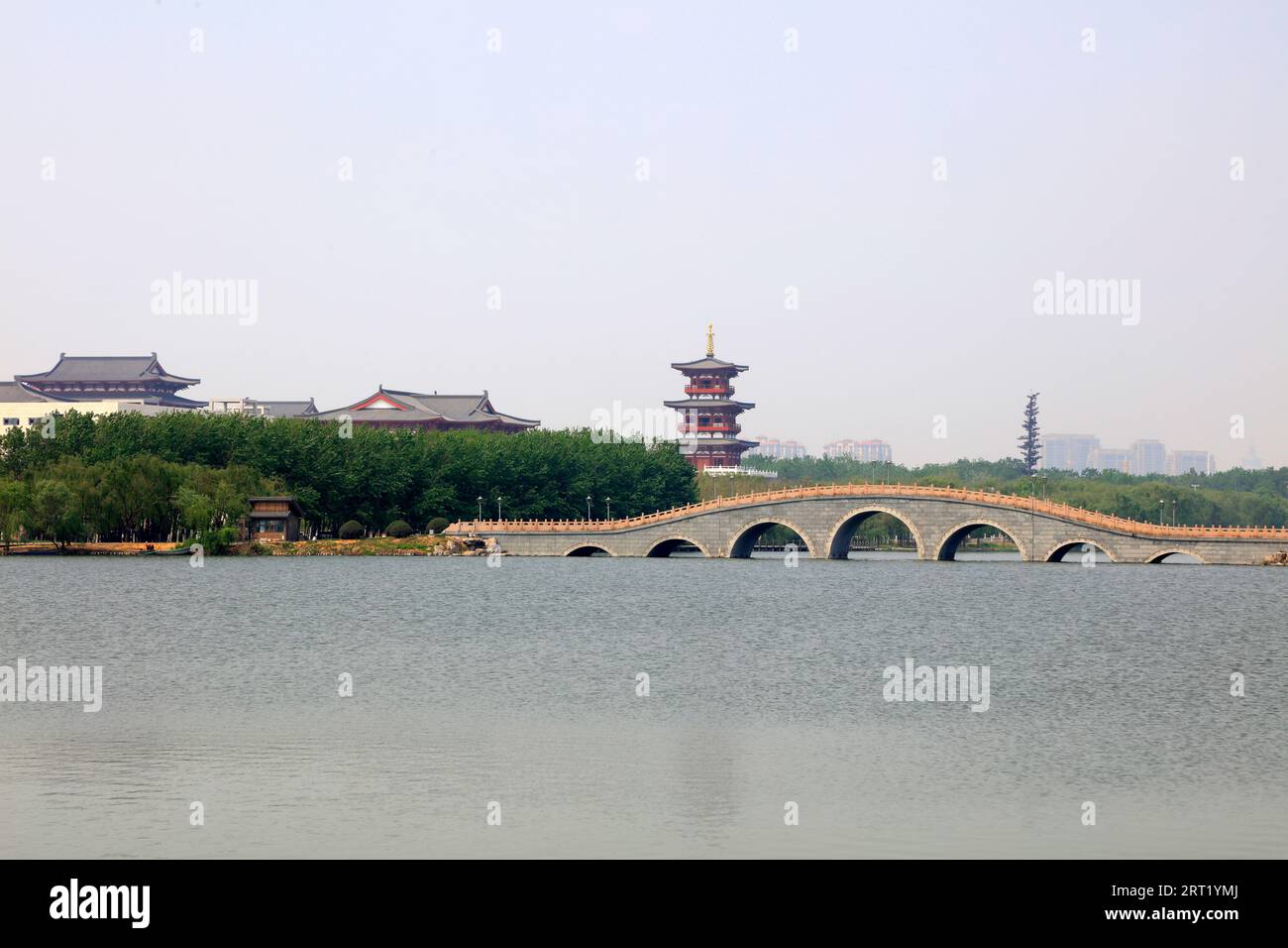 temples and stone arch bridges Stock Photo - Alamy