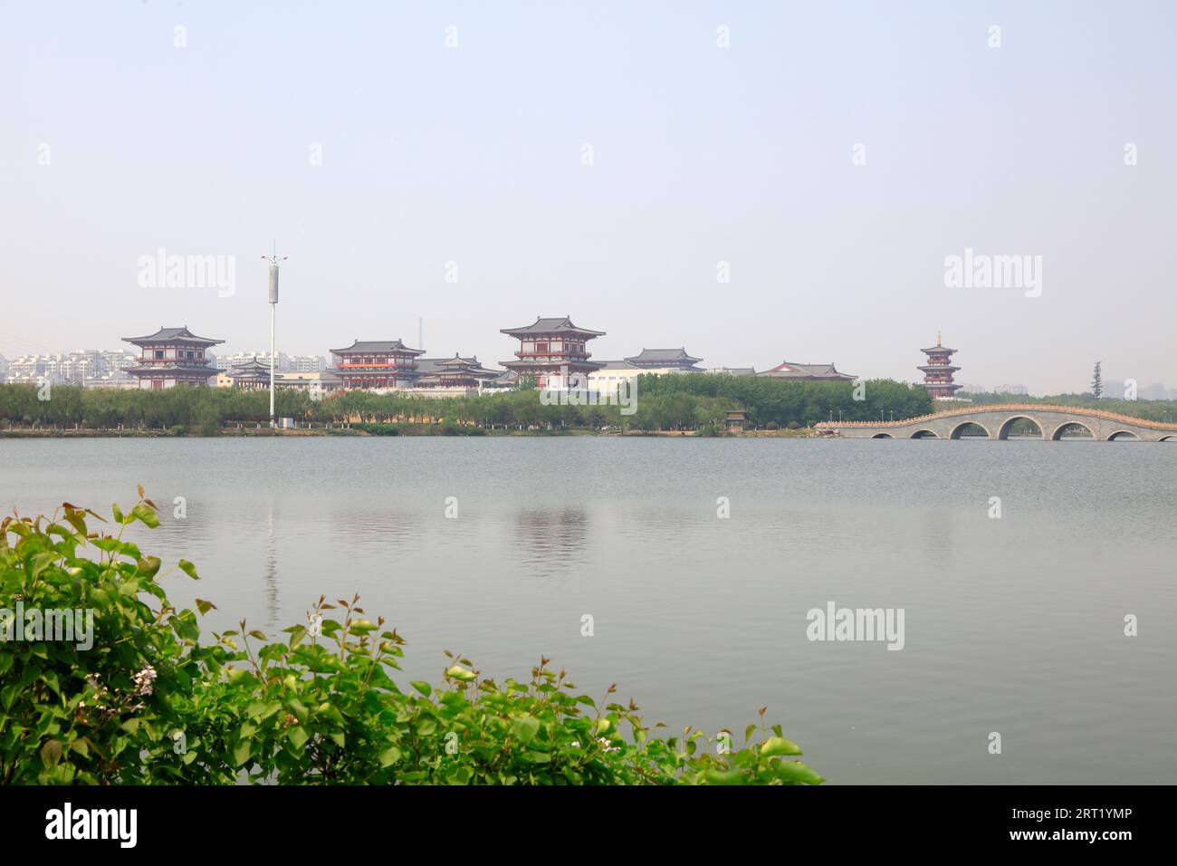 temples and stone arch bridges Stock Photo - Alamy